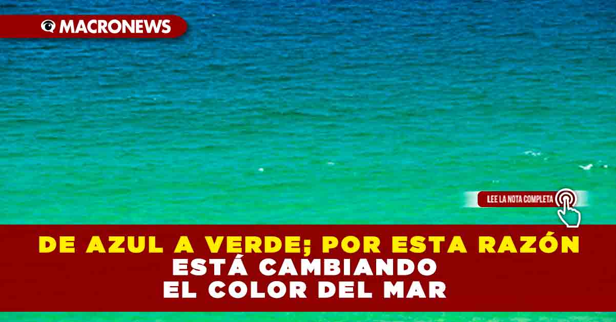 DE AZUL A VERDE; POR ESTA RAZÓN ESTÁ CAMBIANDO EL COLOR DEL MAR — Macronews